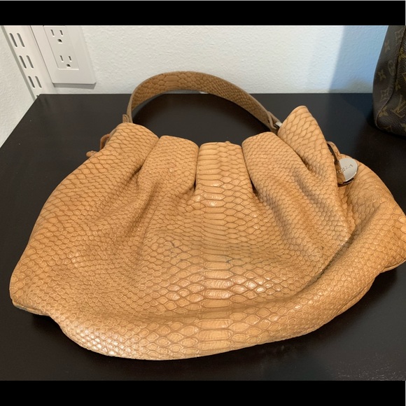 Furla | Bags | Tan Furla Snake Shoulder Bag | Poshmark